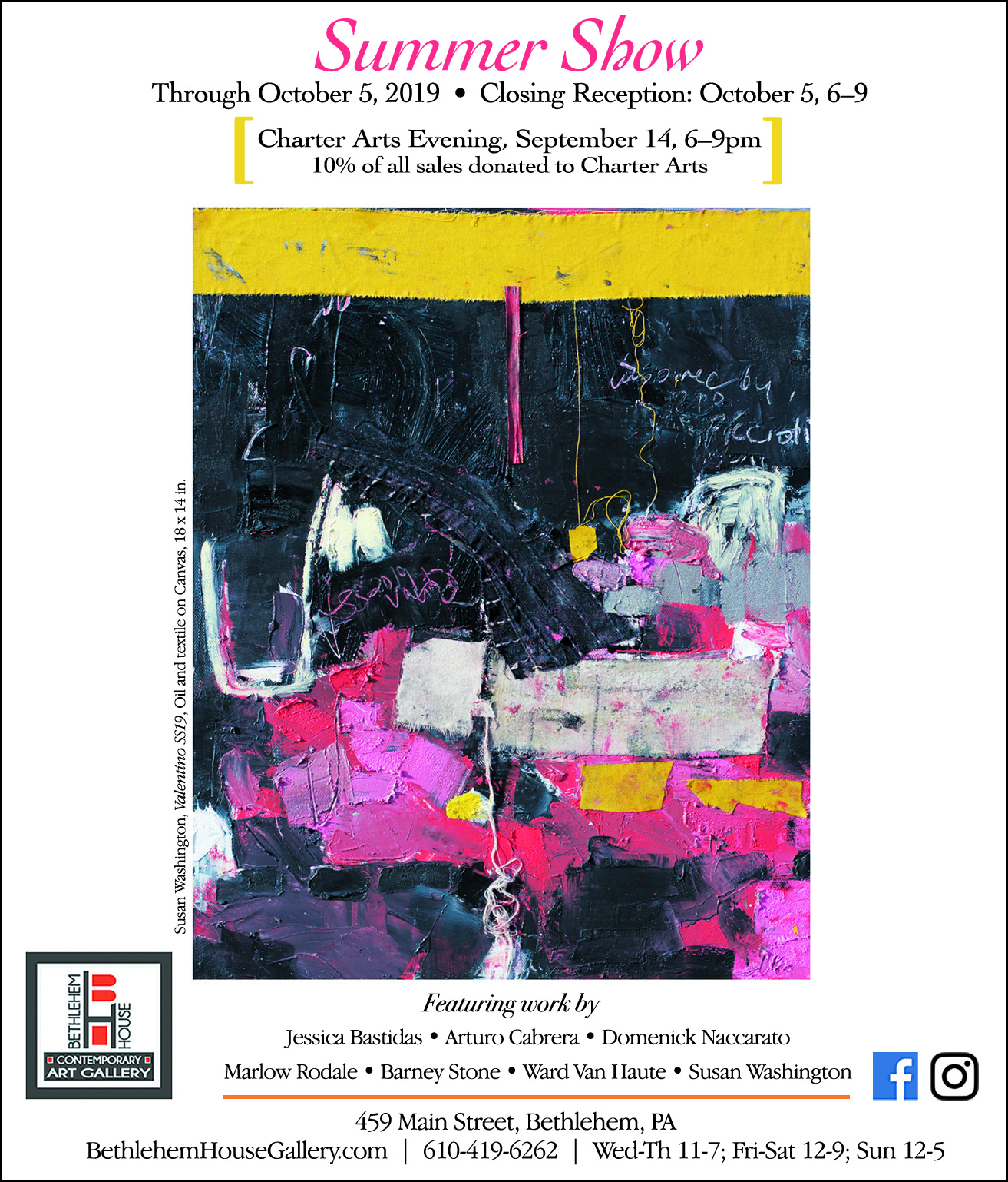 Charter Arts Night at Bethlehem House Gallery